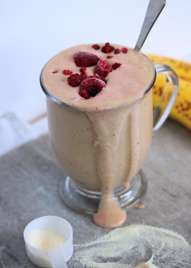 Creamy Raspberry Superfood Shake | PALEO – Just Jessie B